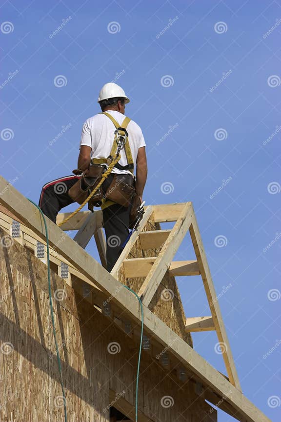 Carpenter stock image. Image of safety, harness, rope - 5243235