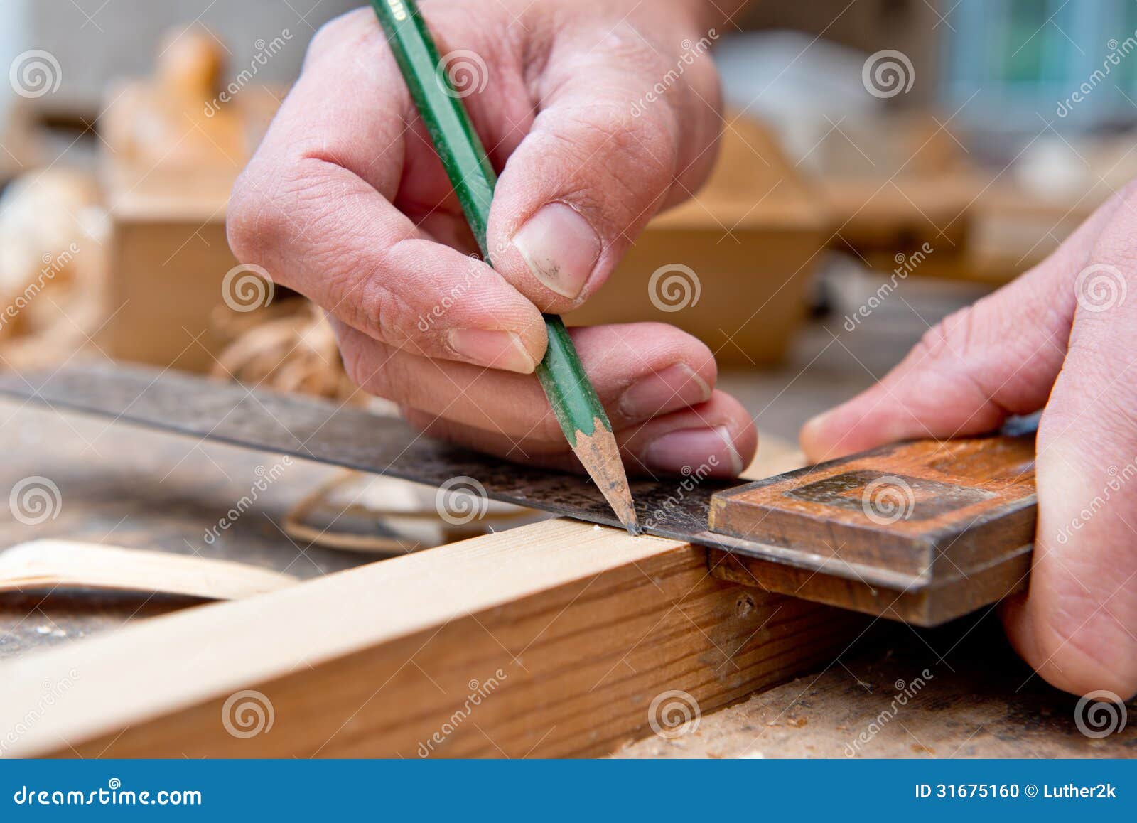 Carpenter with angle stock photo. Image of joiner, actartifact - 31675160