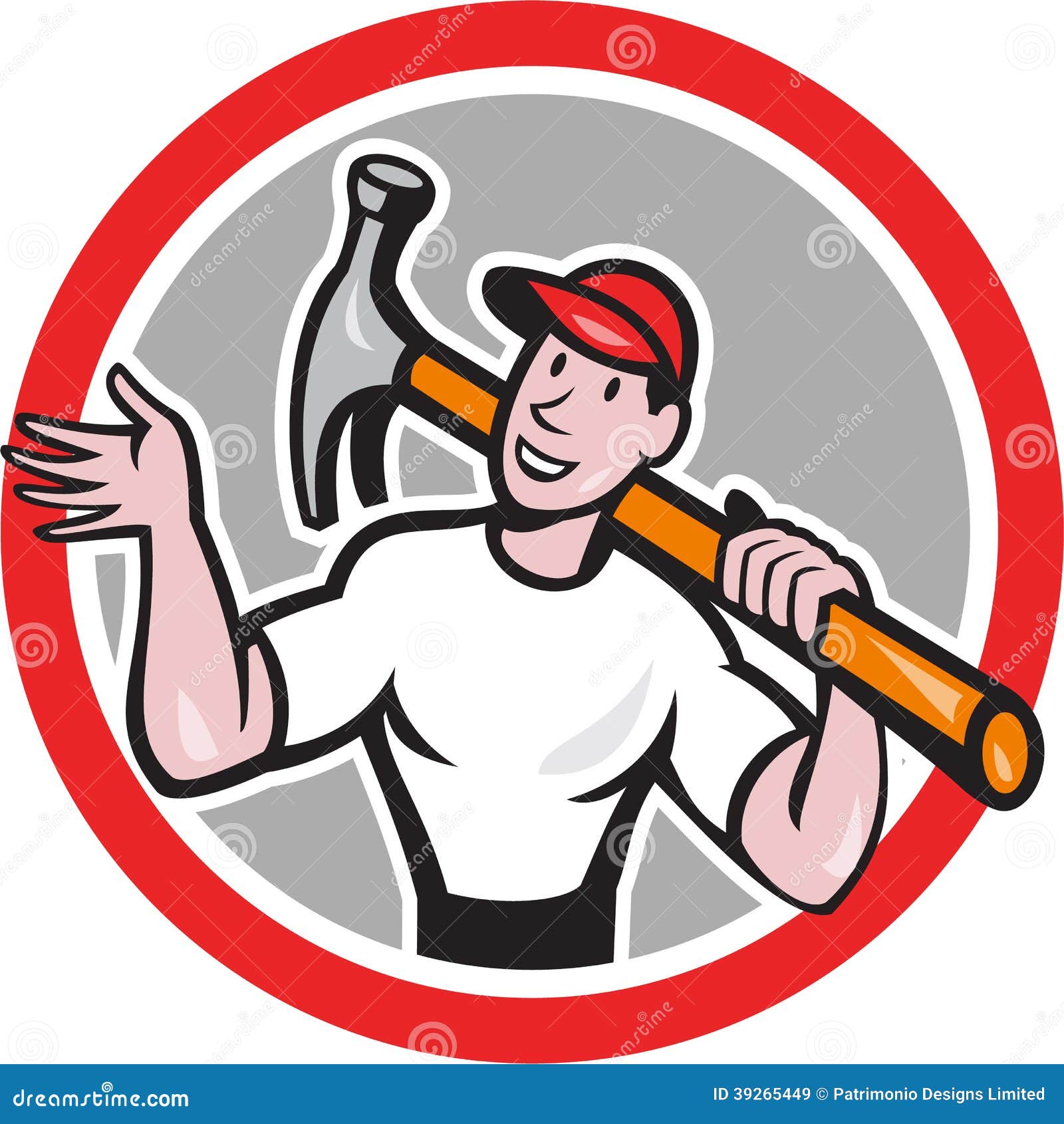 Carpenter Builder Hammer Cartoon | CartoonDealer.com #39265439