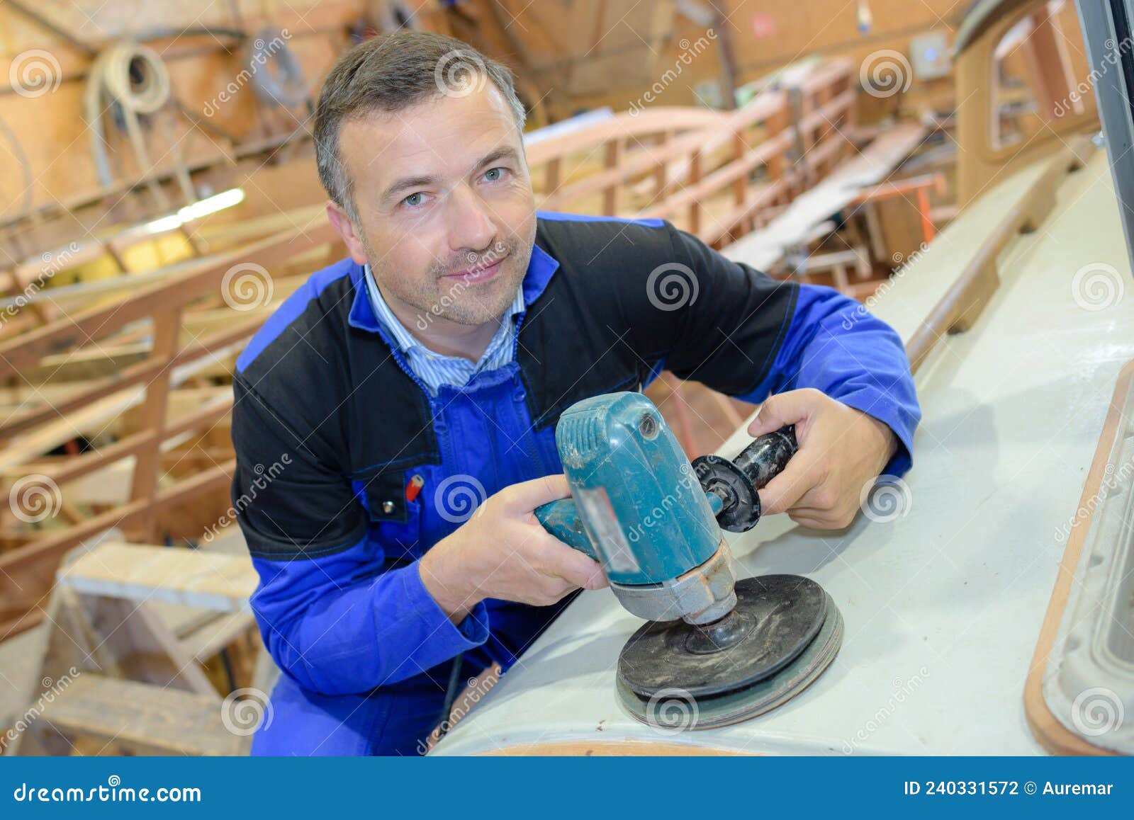 Carpenter building boat stock photo. Image of perfection - 240331572