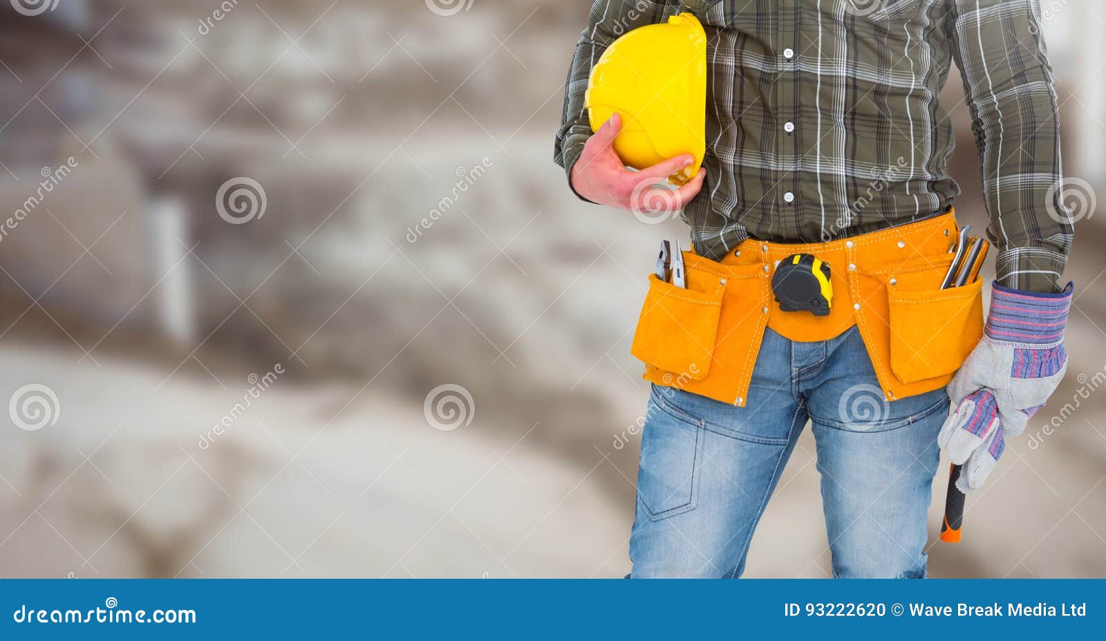 Carpenter on building site stock photo. Image of carpenter - 93222620