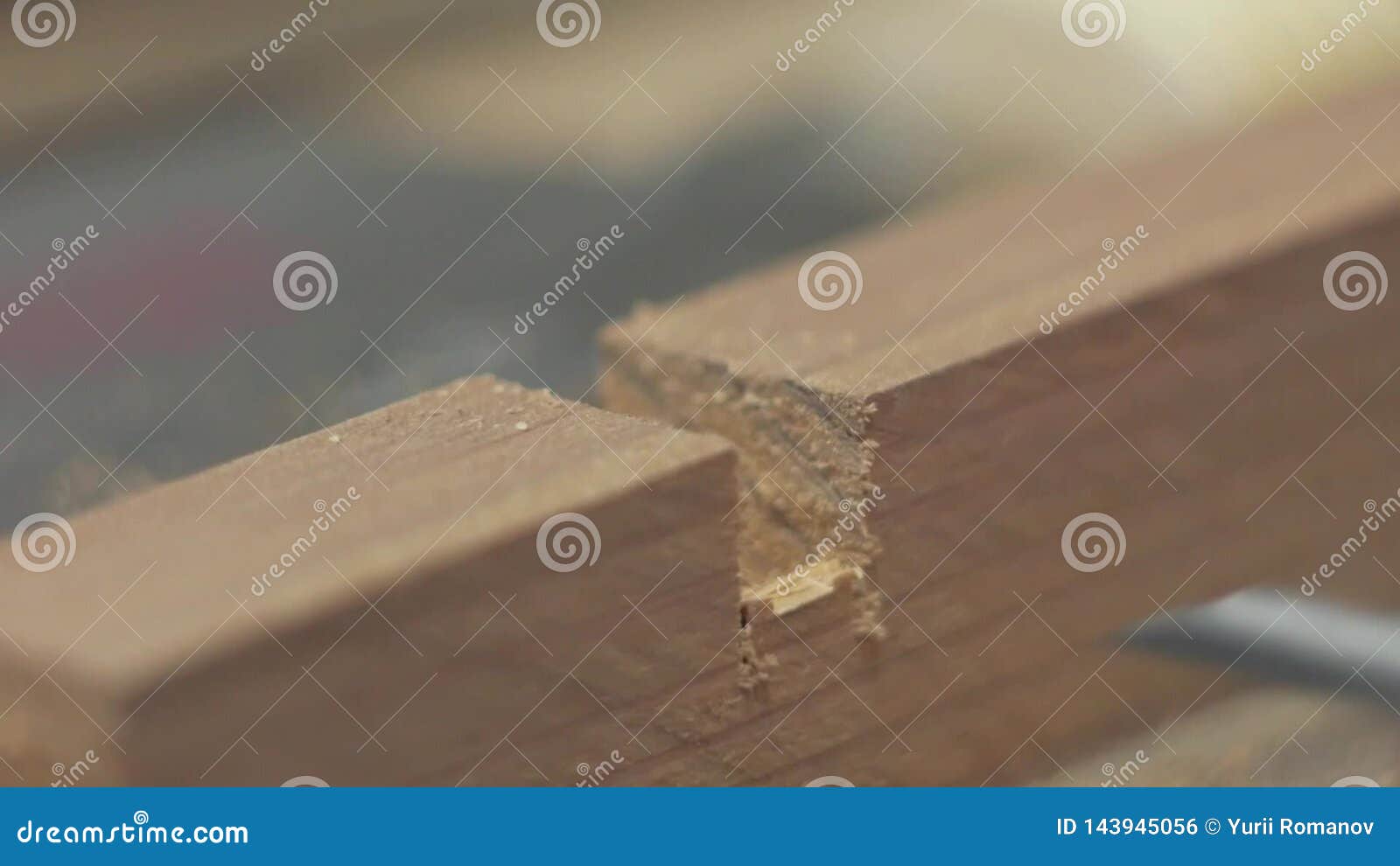 Carpenter Chisel Cuts the Groove in the Workpiece Stock Footage - Video ...