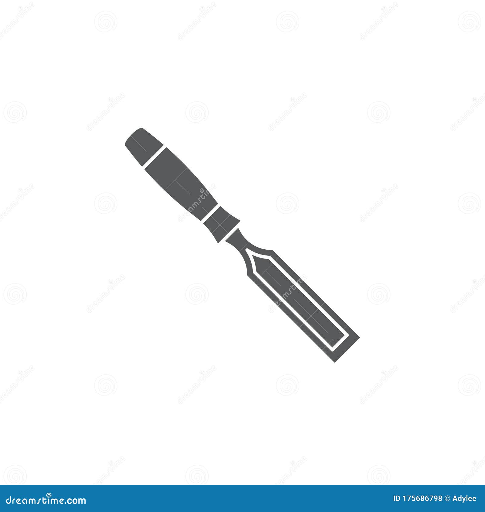 Carpenter Chisel Vector Icon Symbol Isolated on White Background Stock ...