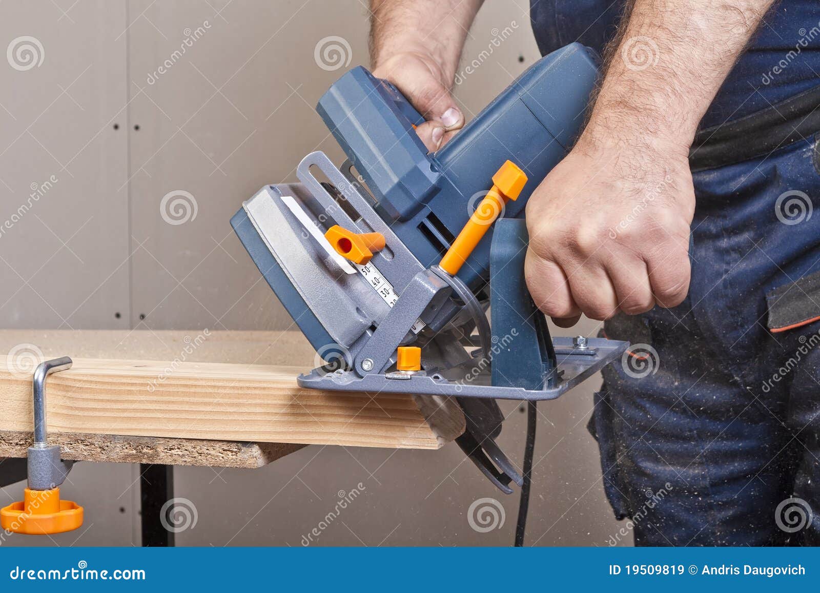 Carpenter with Circular Saw Stock Image - Image of industrial, manual ...