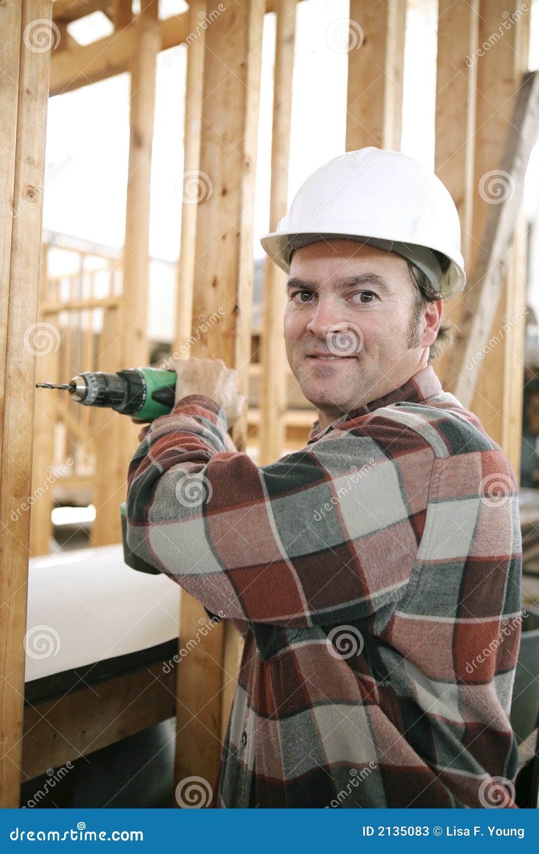 Carpenter on Construction Site Stock Image - Image of remodel ...