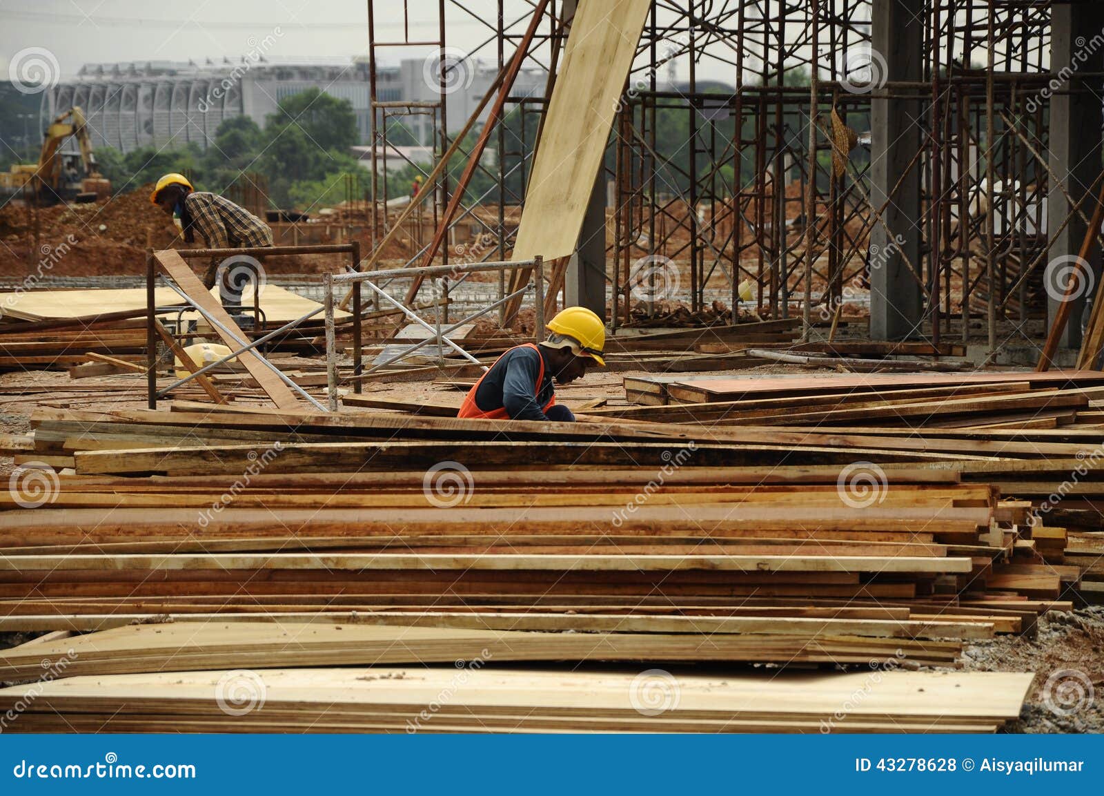 A Carpenter at Construction Site Editorial Stock Photo - Image of ...