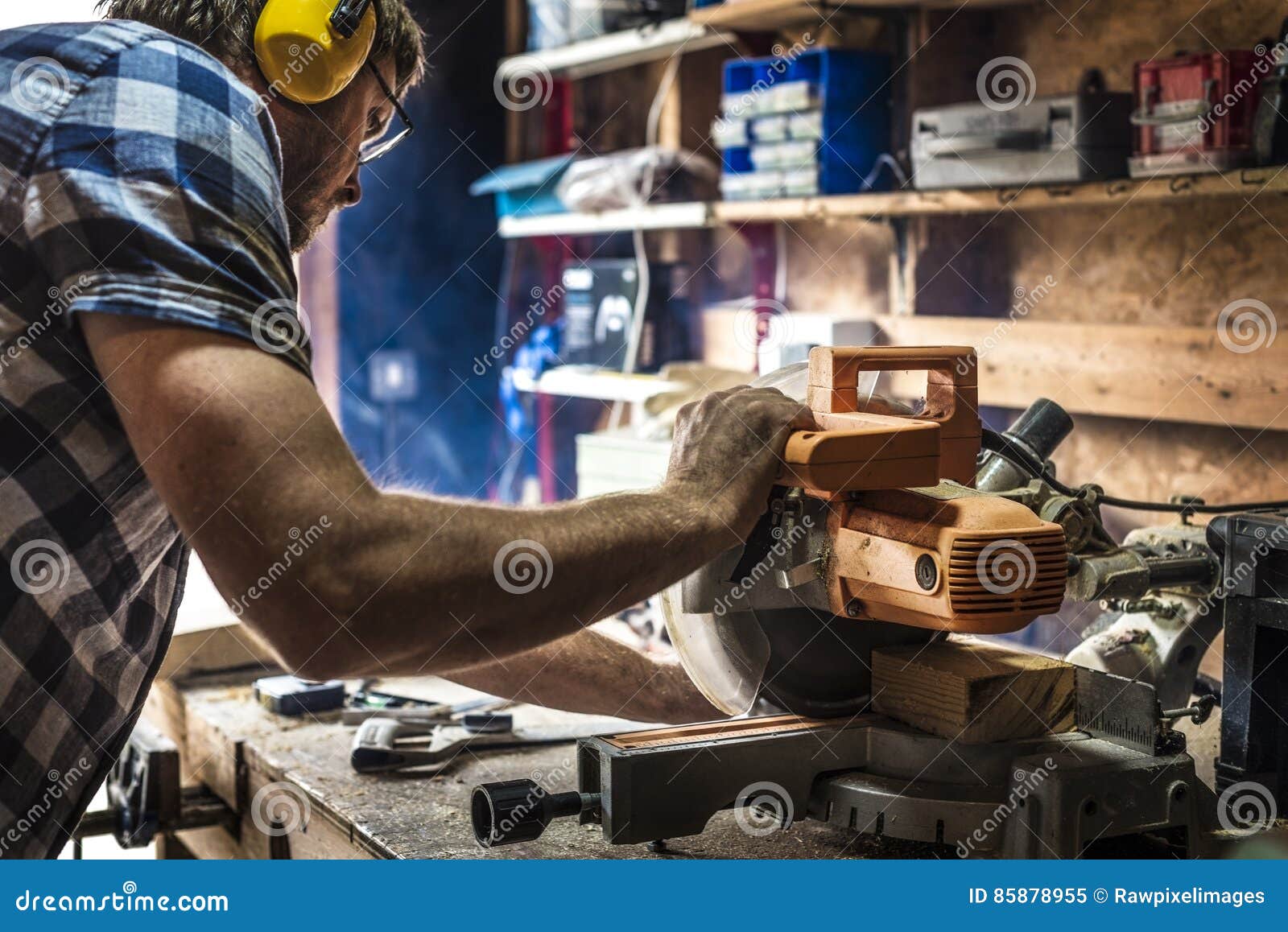 Carpenter Craftman Lumber Timber Woodwork Concept Stock Image - Image ...