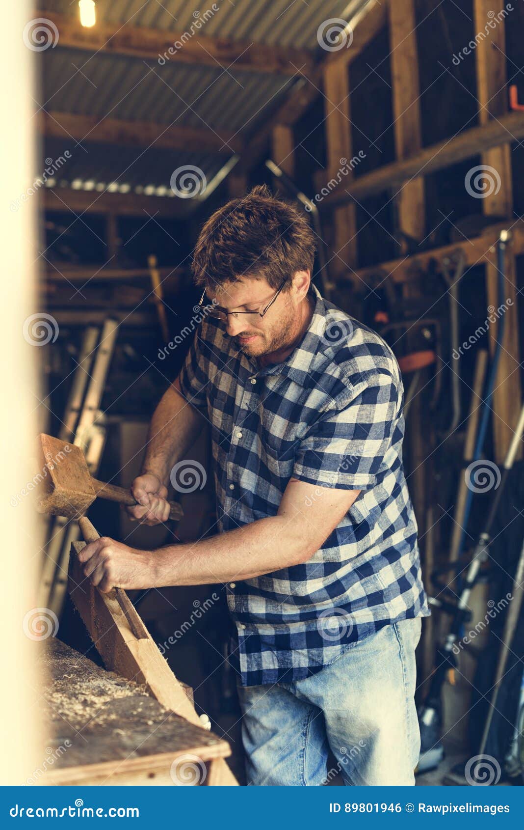 Carpenter Craftman Lumber Timber Woodwork Concept Stock Photo - Image ...