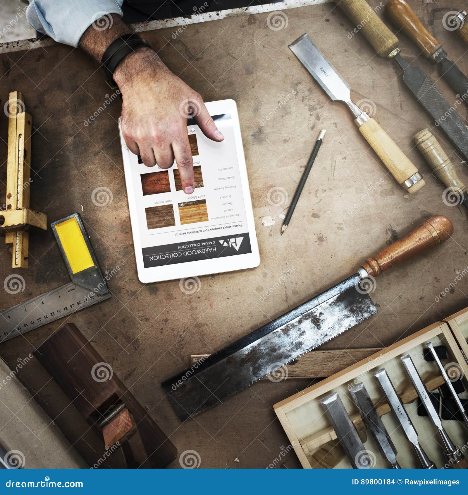 Carpenter Craftmanship Carpentry Handicraft Wooden Workshop Concept ...