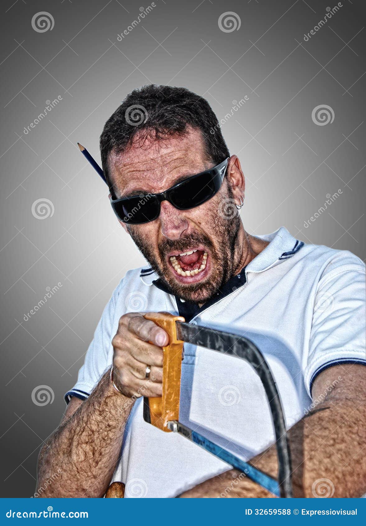 Carpenter crazy stock photo. Image of male, people, angry - 32659588