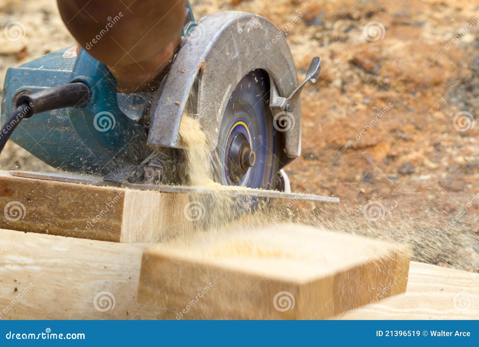 Carpenter Cutting Wood stock image. Image of lumber, machine - 21396519