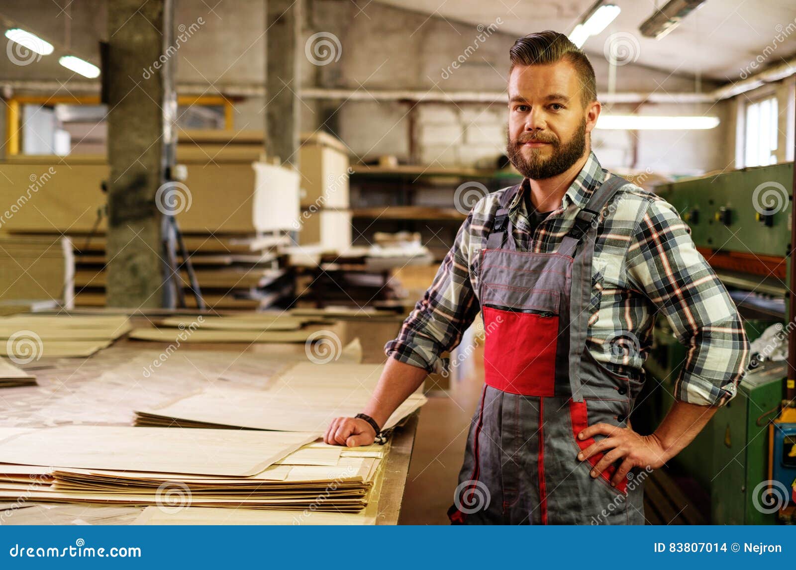 Carpenter Doing His Job in Carpentry Workshop Stock Photo - Image of ...
