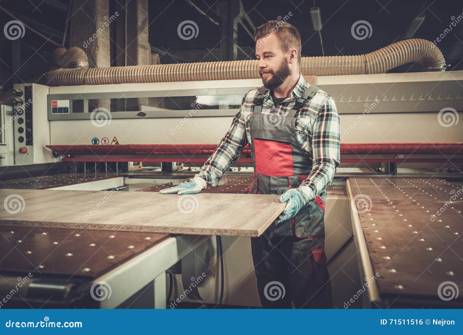 Carpenter Doing His Work in Carpentry Workshop. Stock Photo - Image of ...