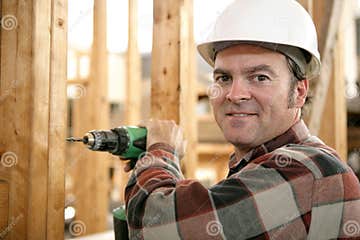 Carpenter Drilling Wood stock photo. Image of repair, person - 1975602
