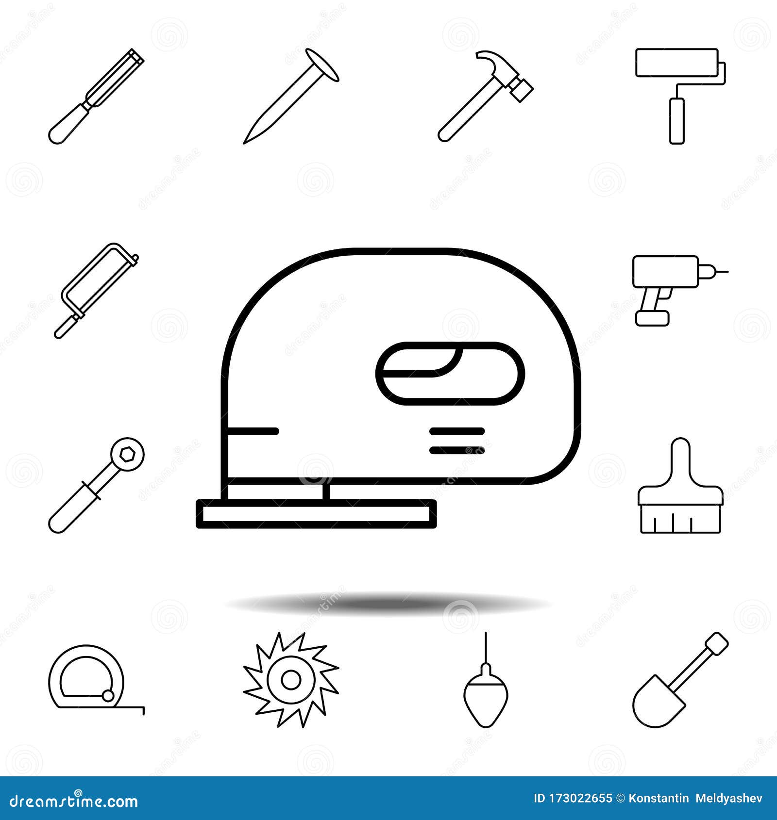 Carpenter, Engineering Icon. Simple Thin Line, Outline Vector Element ...