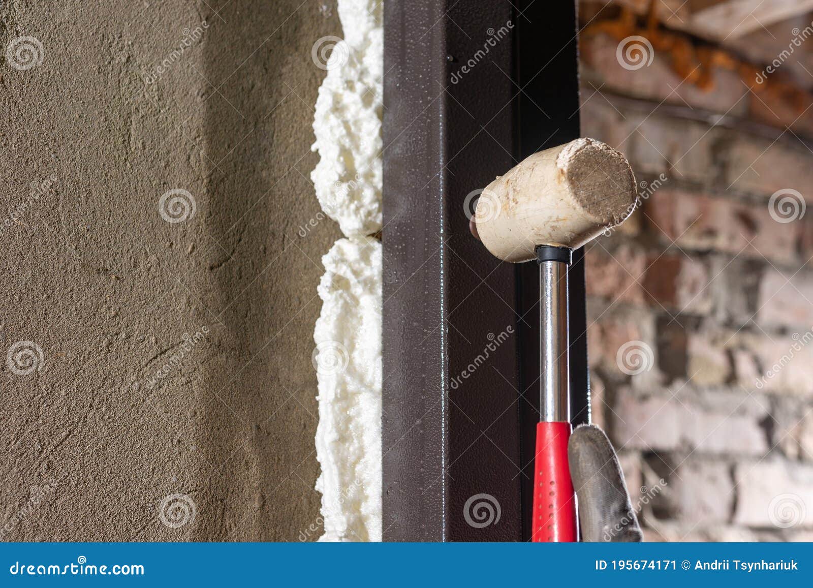 The Carpenter, after Foaming and Insulating the Front Door, Knocks with ...