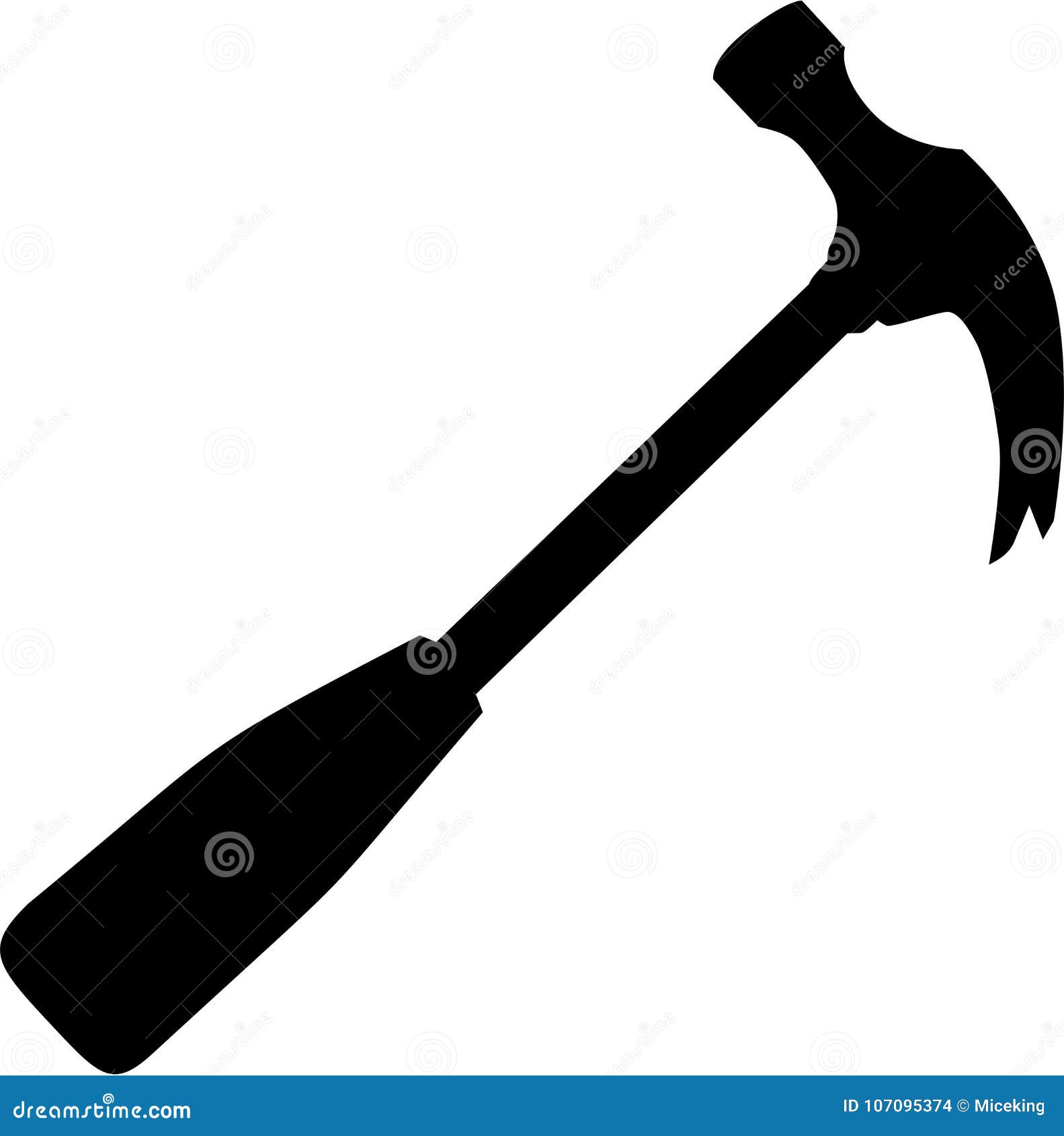 Carpenter Hammer And Several Different Types Of Nails. Vector ...