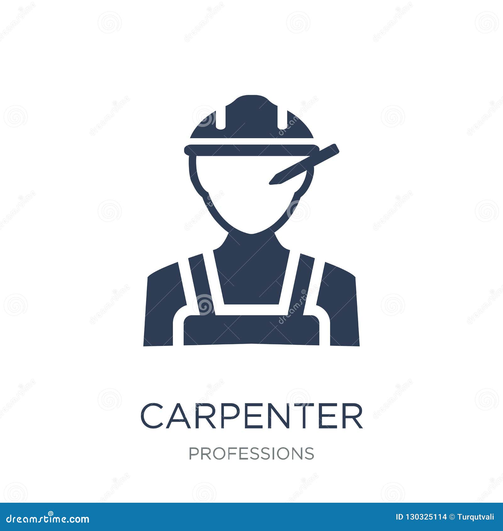Carpenter Icon. Trendy Flat Vector Carpenter Icon on White Background ...