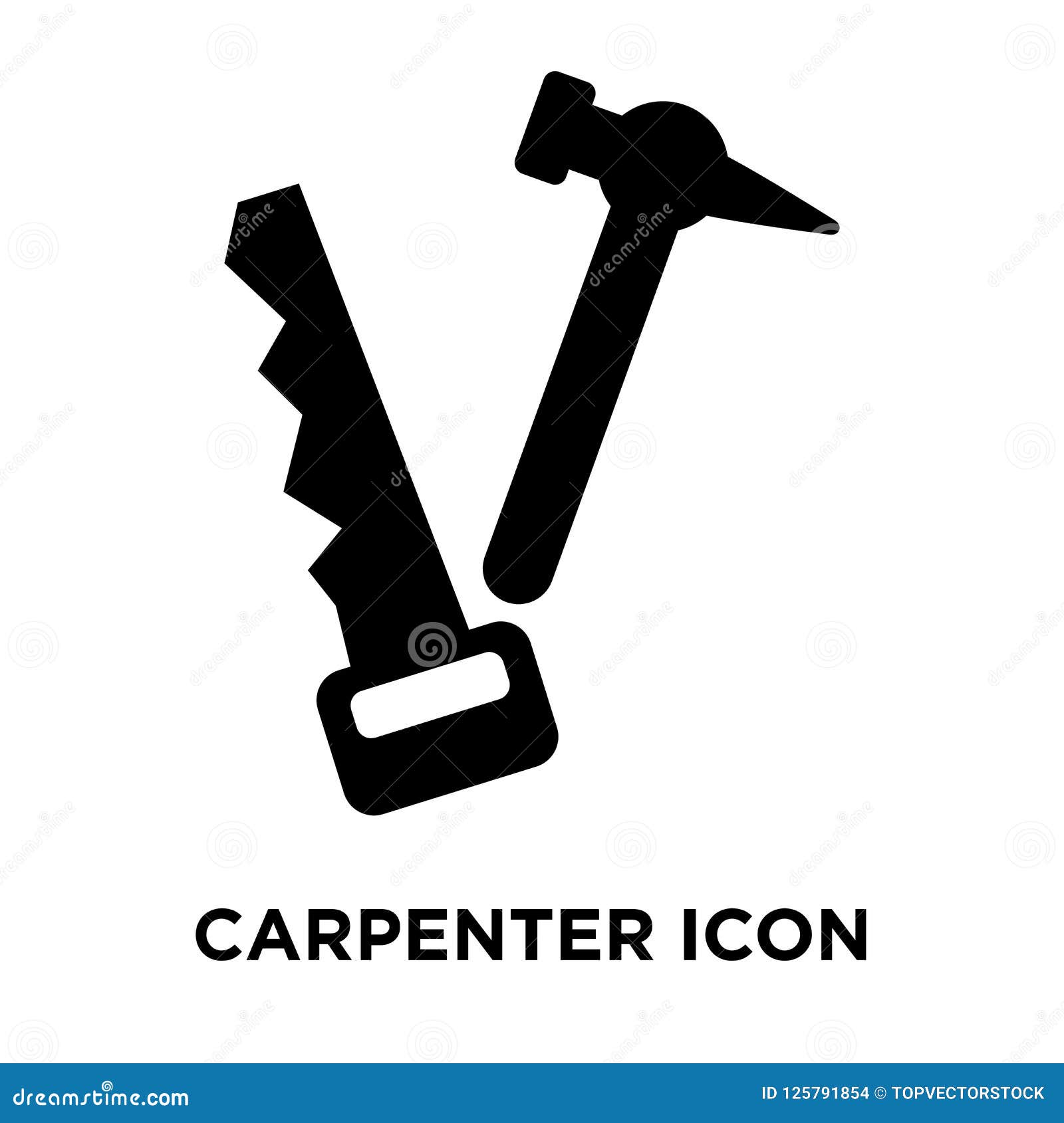 Black Carpenter Handyman Cartoon Vector | CartoonDealer.com #82399915