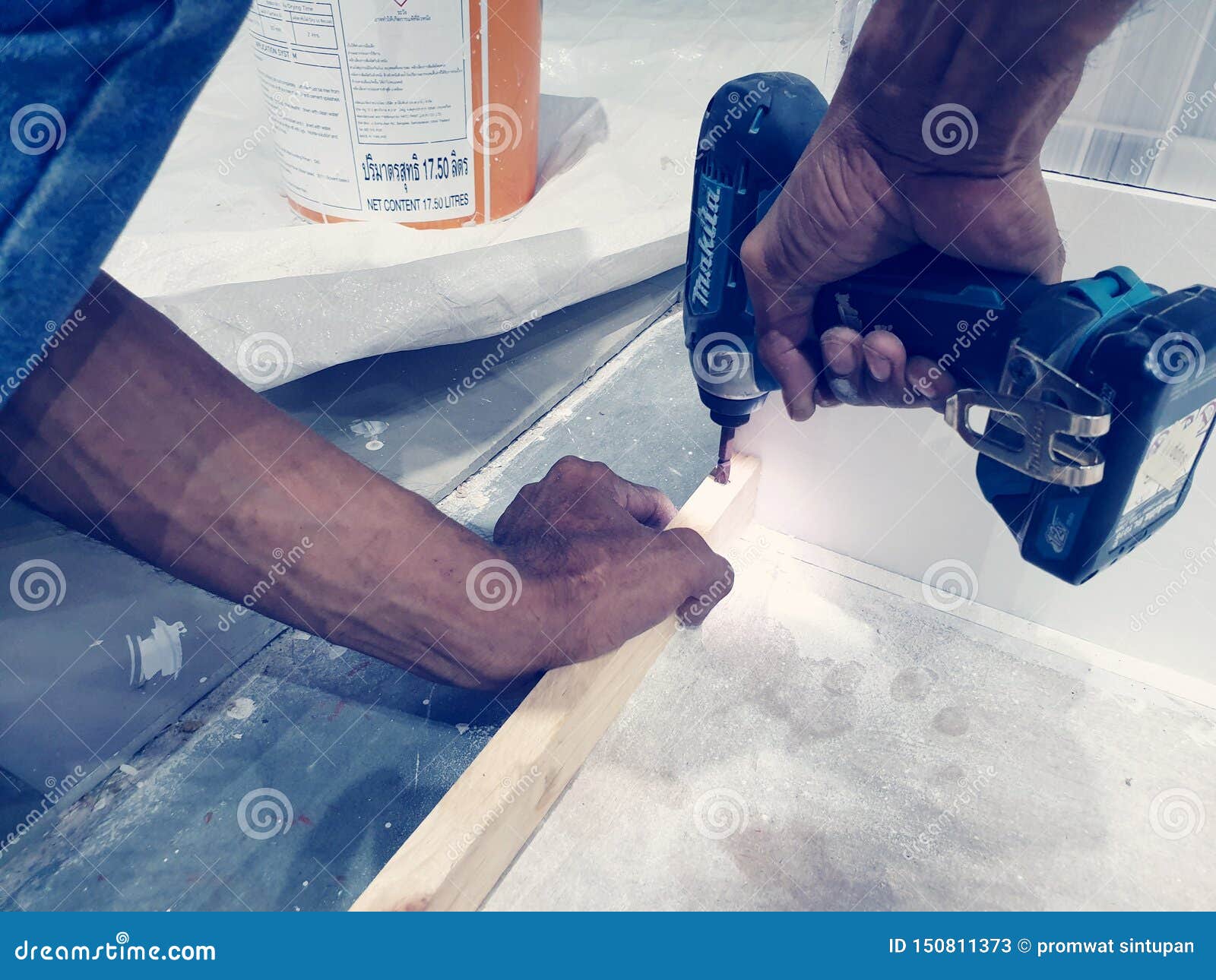 How To Install Oak Wood Parquet Stock Photography | CartoonDealer.com ...