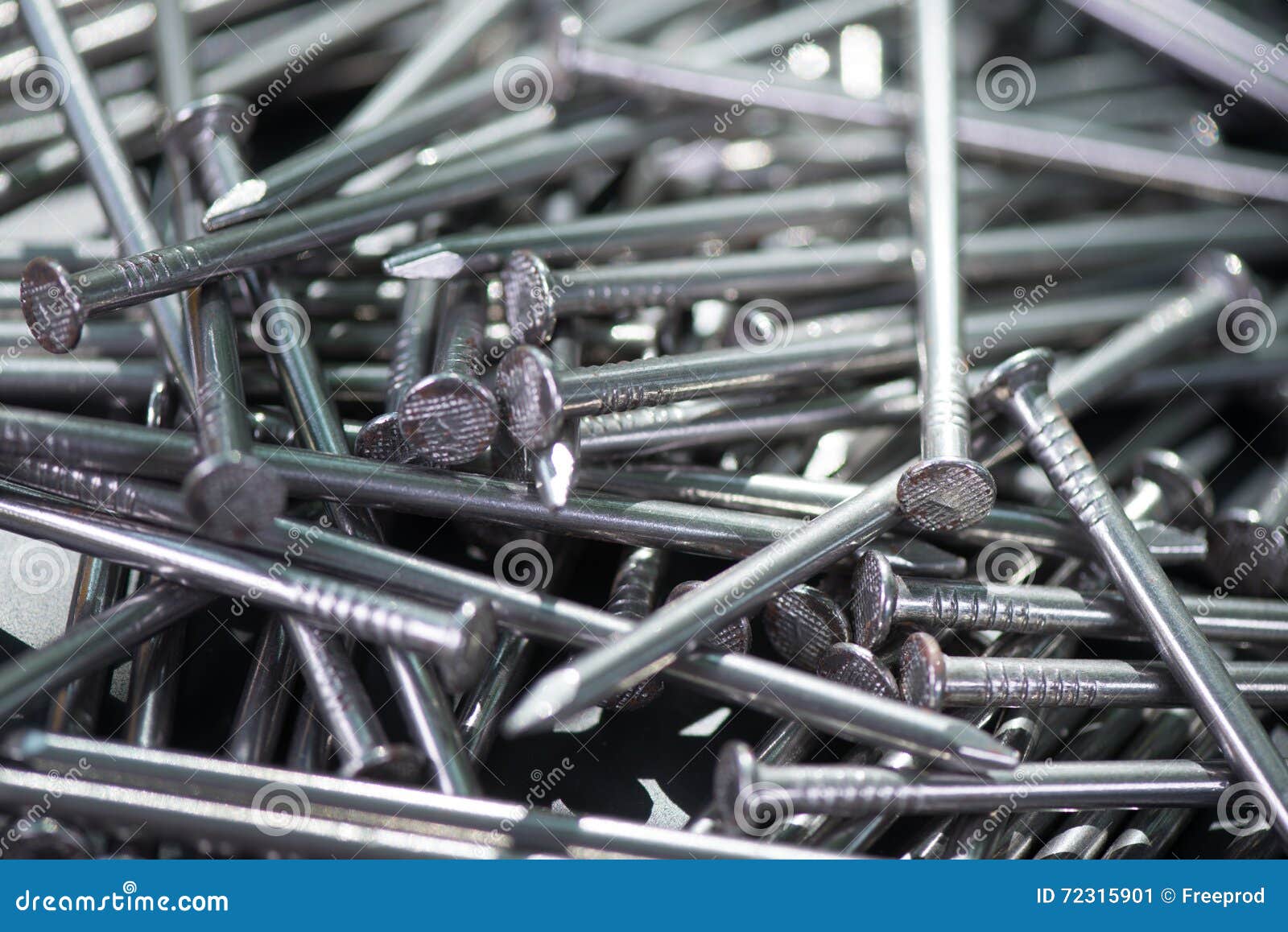 Carpenter Long Nails on a Table Stock Image - Image of frame, turn ...