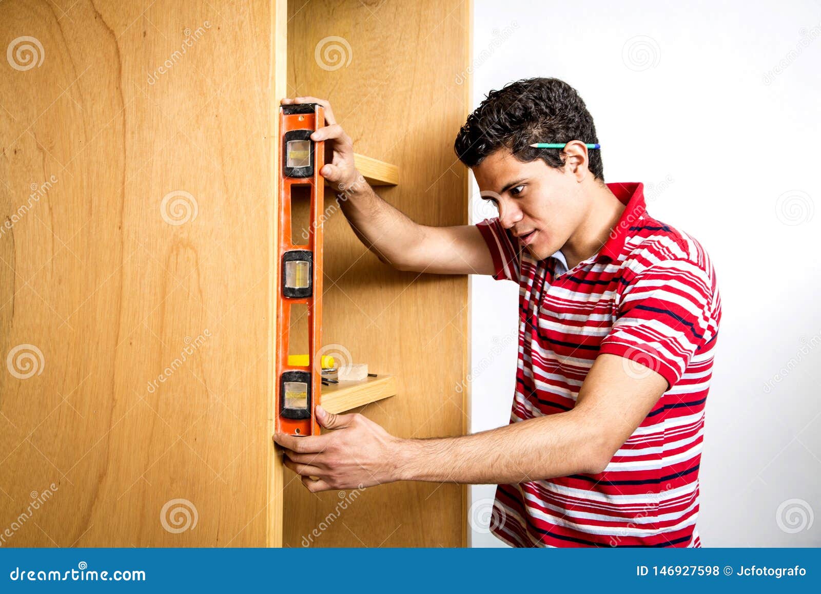 Carpenter man working stock photo. Image of industry - 146927598