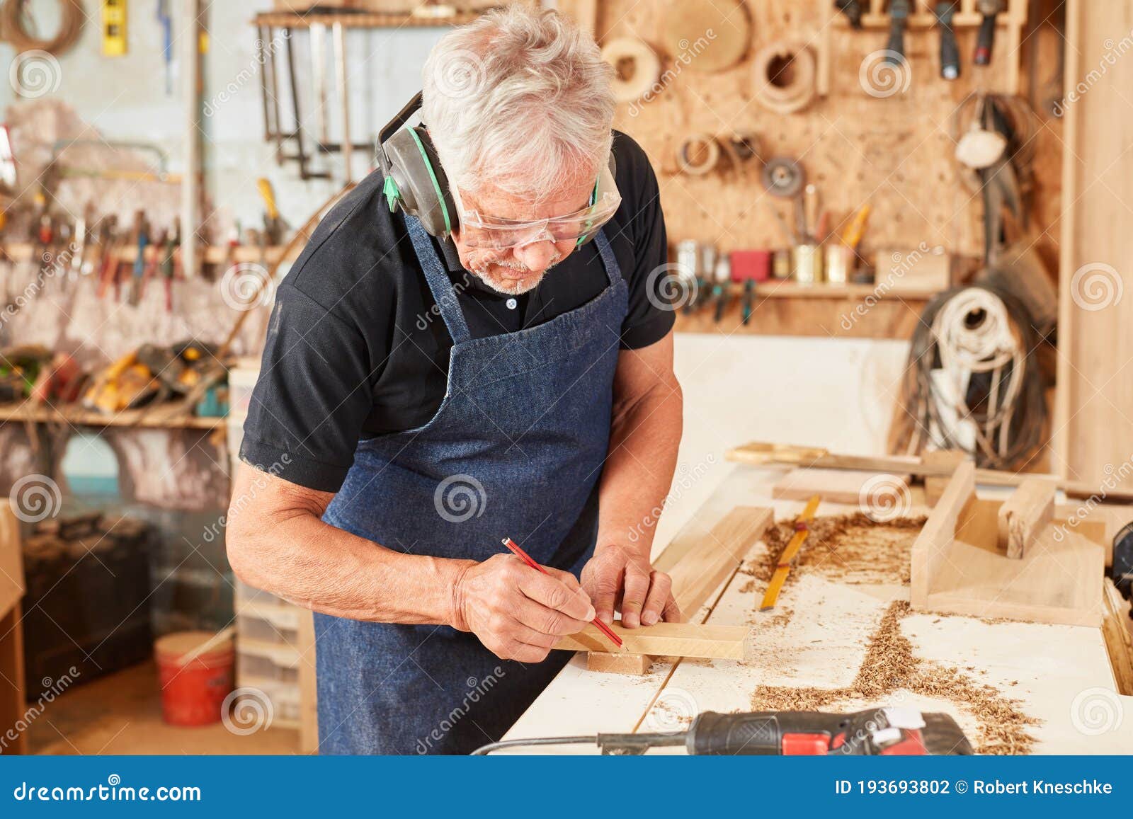 Carpenter Master at the Workbench Stock Photo - Image of carpentry ...