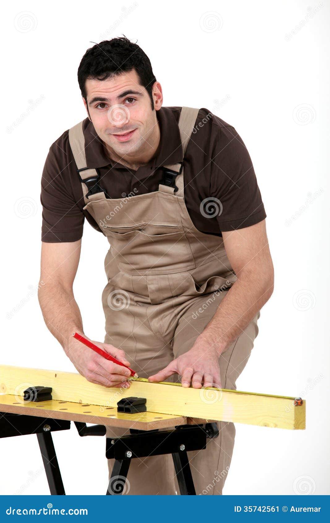 Carpenter measuring wood stock image. Image of interior - 35742561