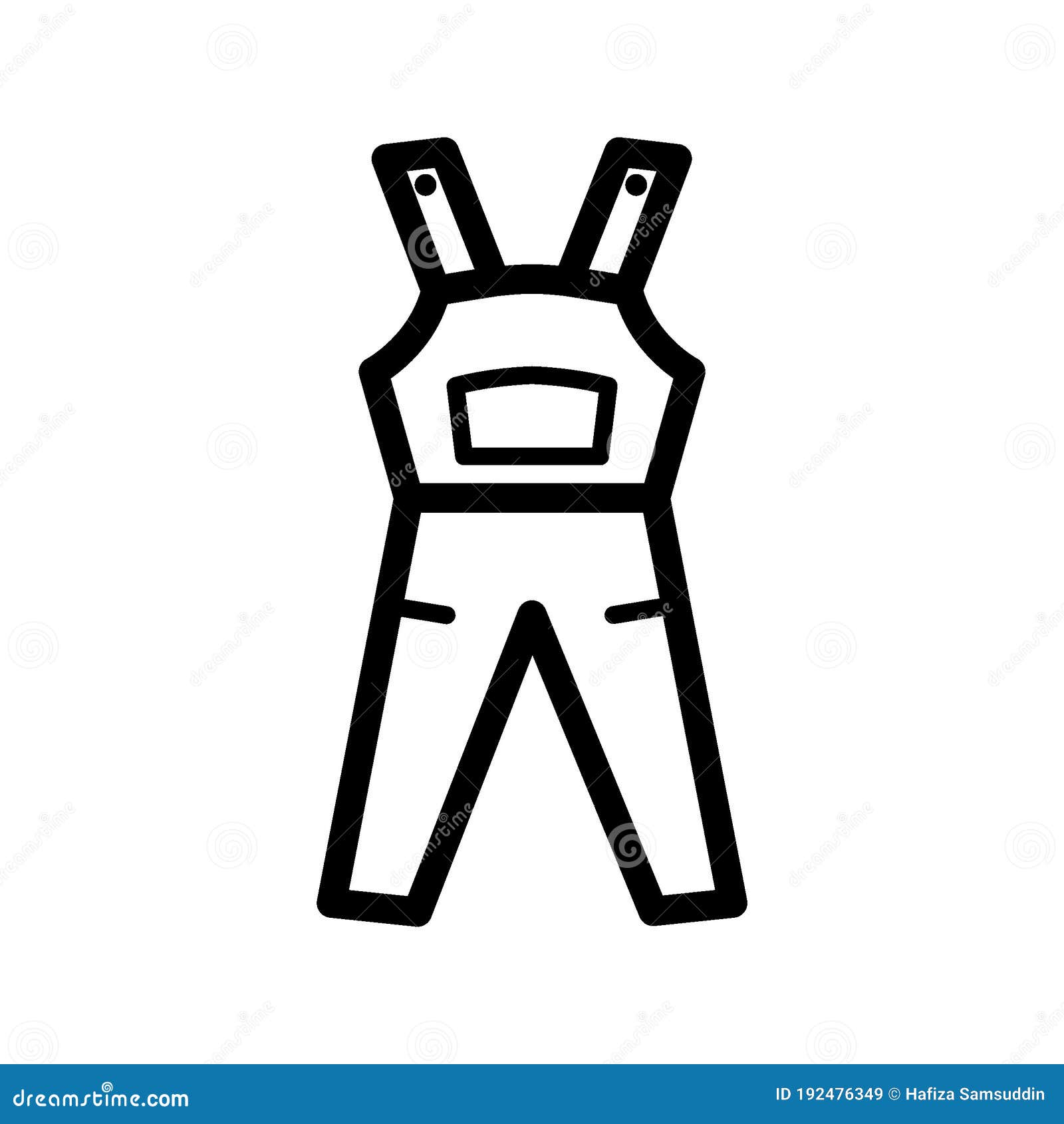 Carpenter Overalls. Vector Illustration Decorative Design Stock Vector ...