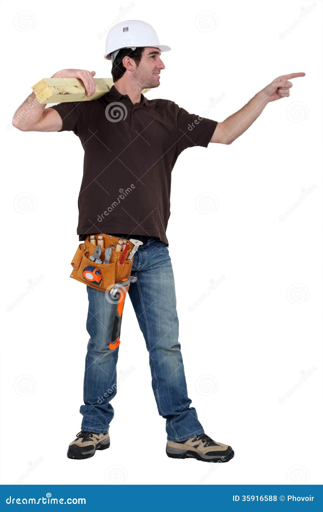 Carpenter Pointing at Someone Stock Photo - Image of hand, skilled ...