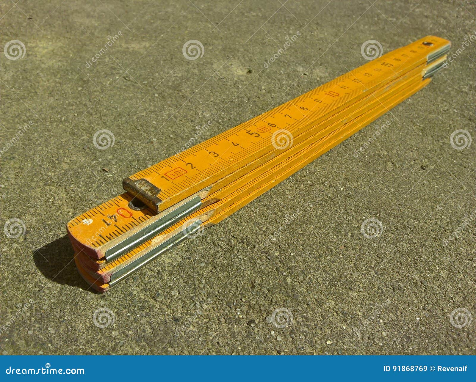 Carpenter`s Folding Ruler Yellow Stock Image - Image of improvement ...