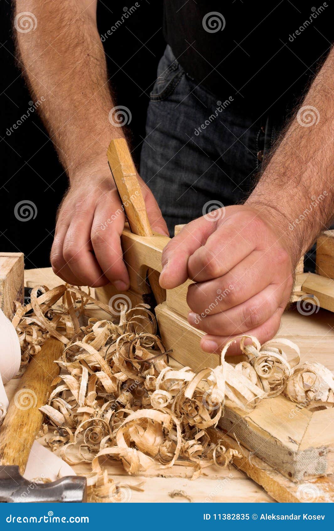 Carpenter s hands stock image. Image of wooden, plane - 11382835