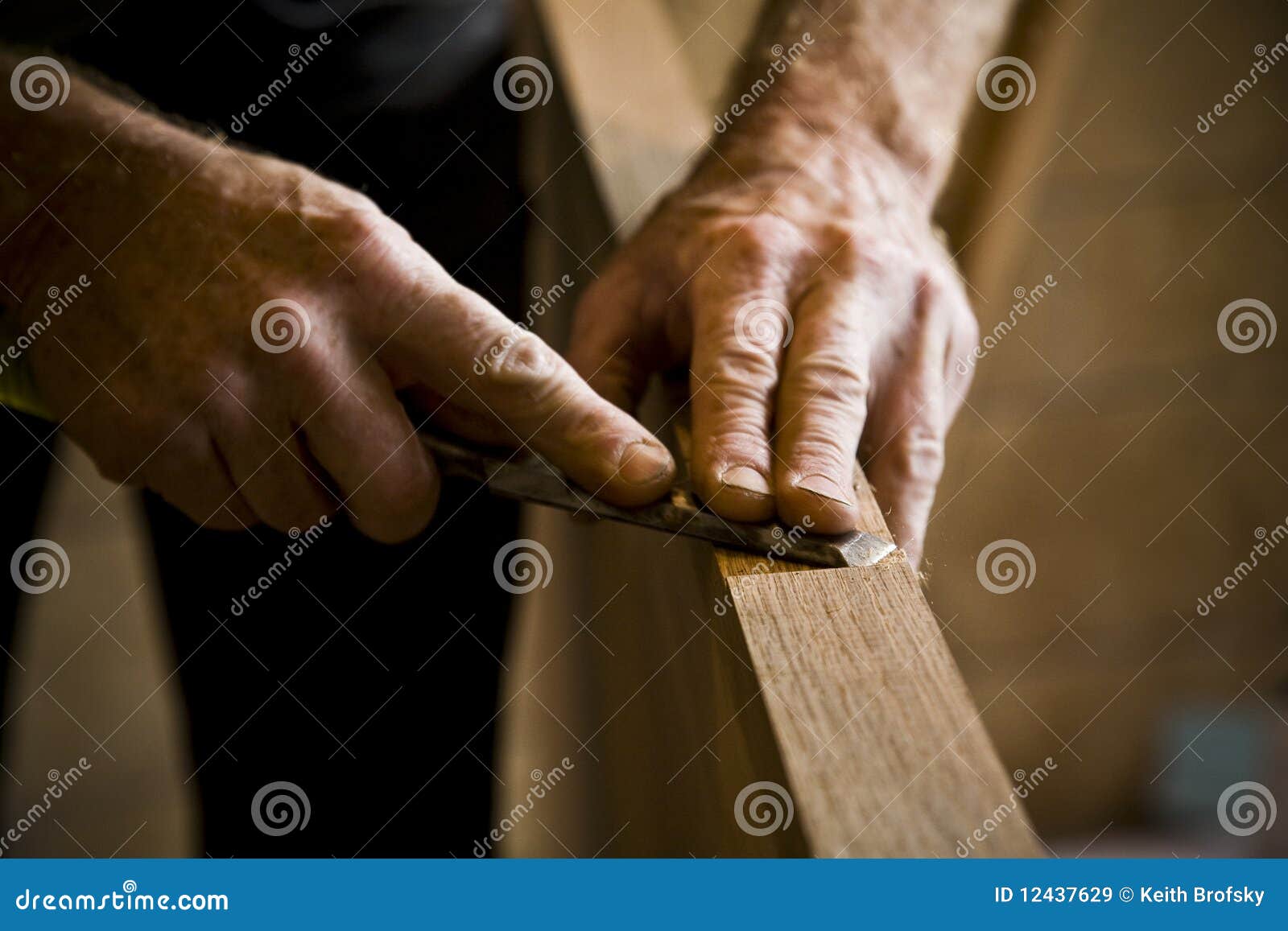 Carpenter s Hands at Work stock image. Image of horizontal - 12437629