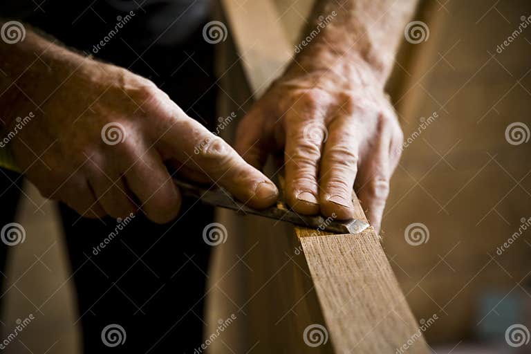 Carpenter s Hands at Work stock image. Image of horizontal - 12437629