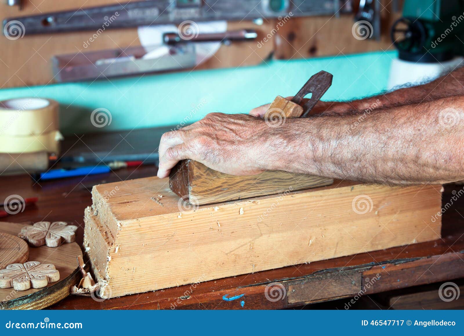 Carpenter S Hands Working with Wood Stock Image - Image of home, craft ...