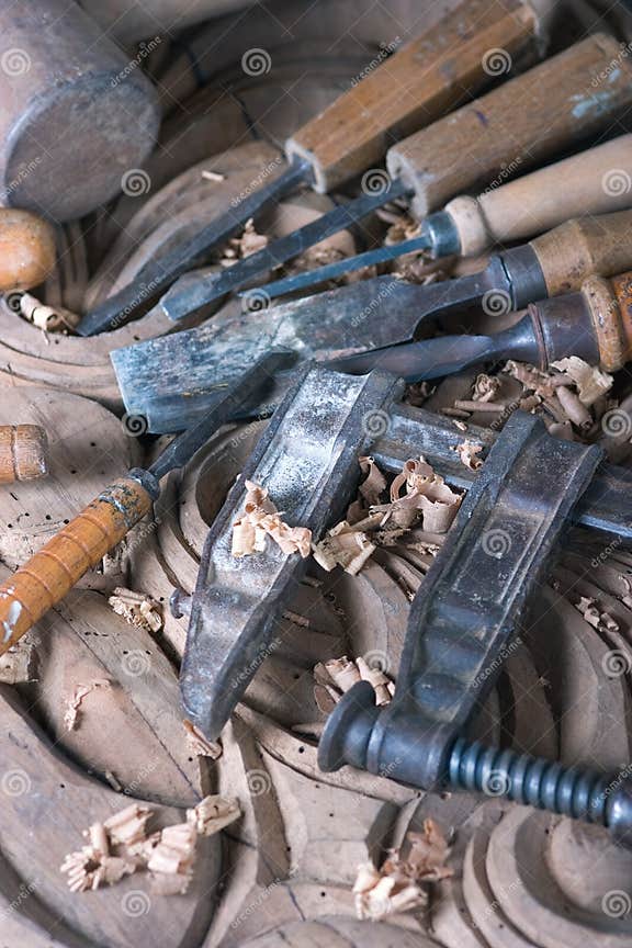 Carpenter s instruments stock image. Image of chisel, work - 3479855