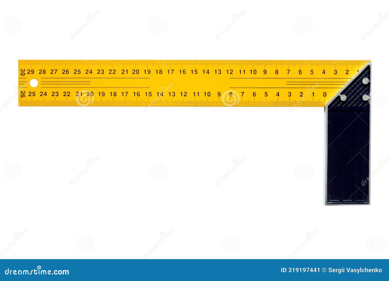 The Carpenters Square is Isolated on a White Background. Stock Image ...