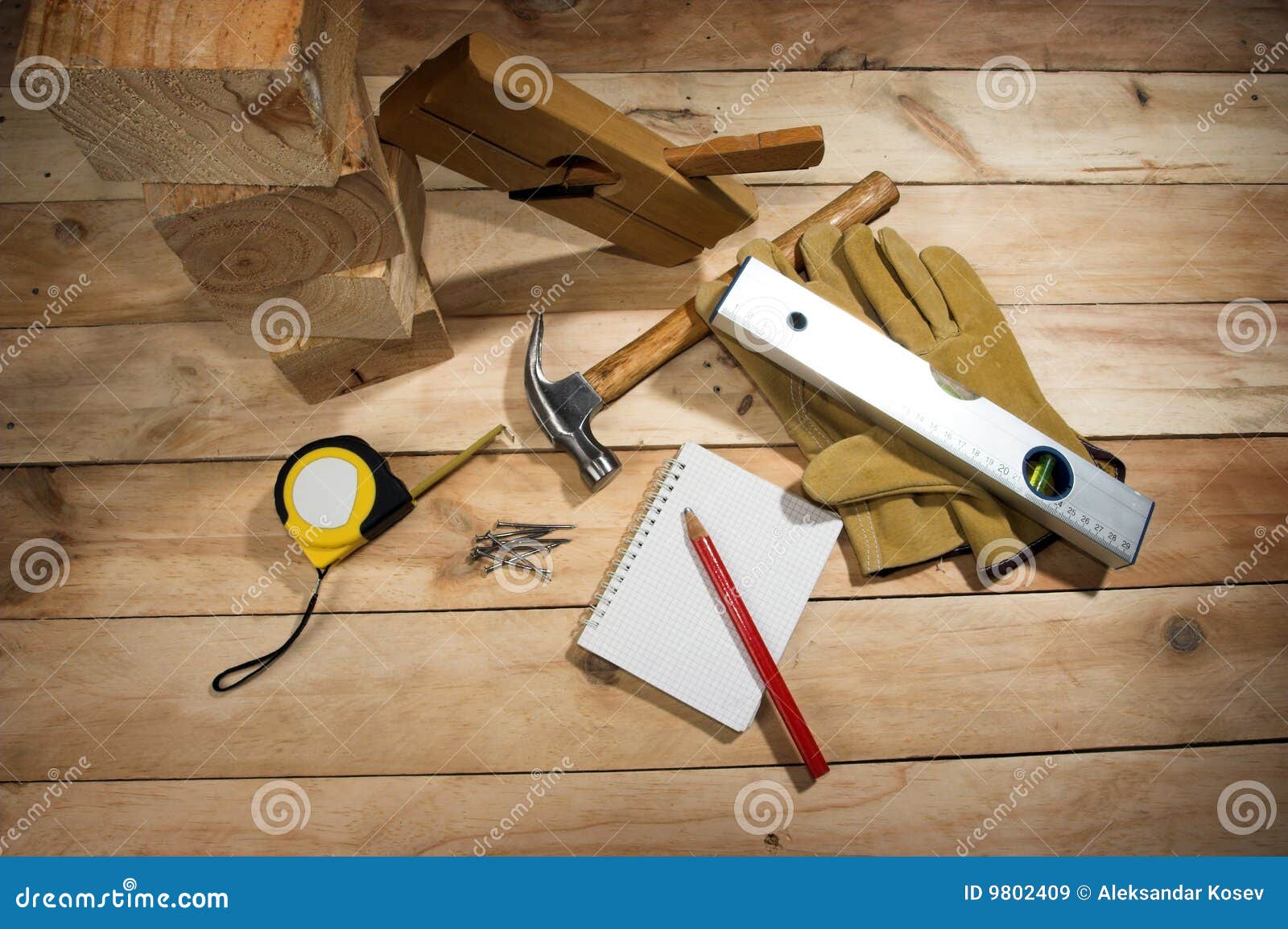 Carpenter s tool stock image. Image of carpenter, notebook - 9802409