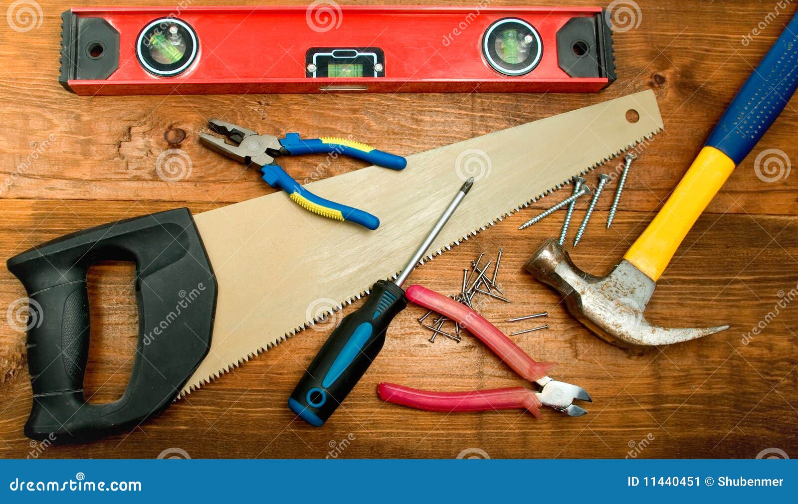 Carpenter s toolkit stock image. Image of nippers, metal - 11440451