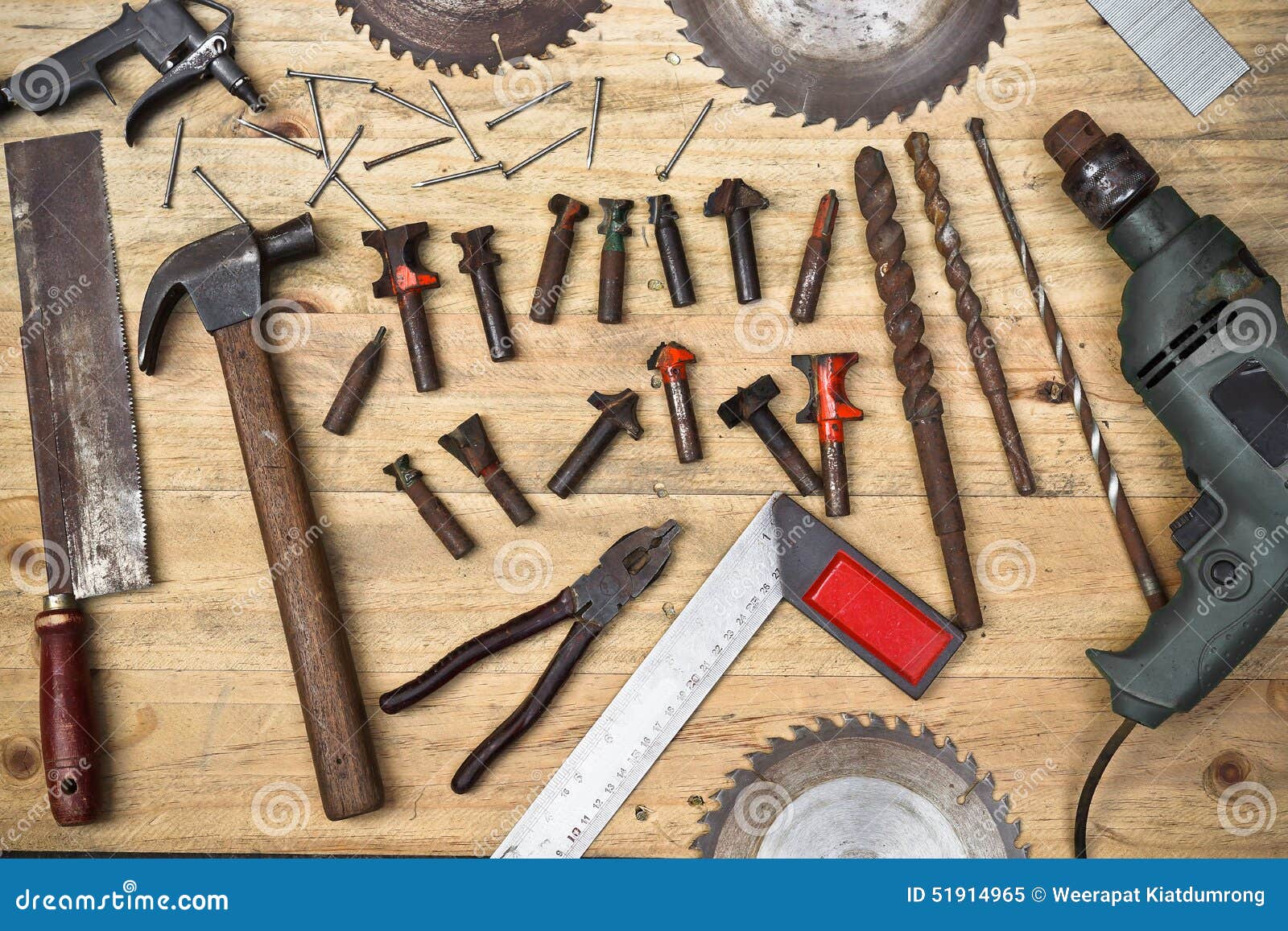 Carpenter s tools stock image. Image of plank, tool, nail - 51914965
