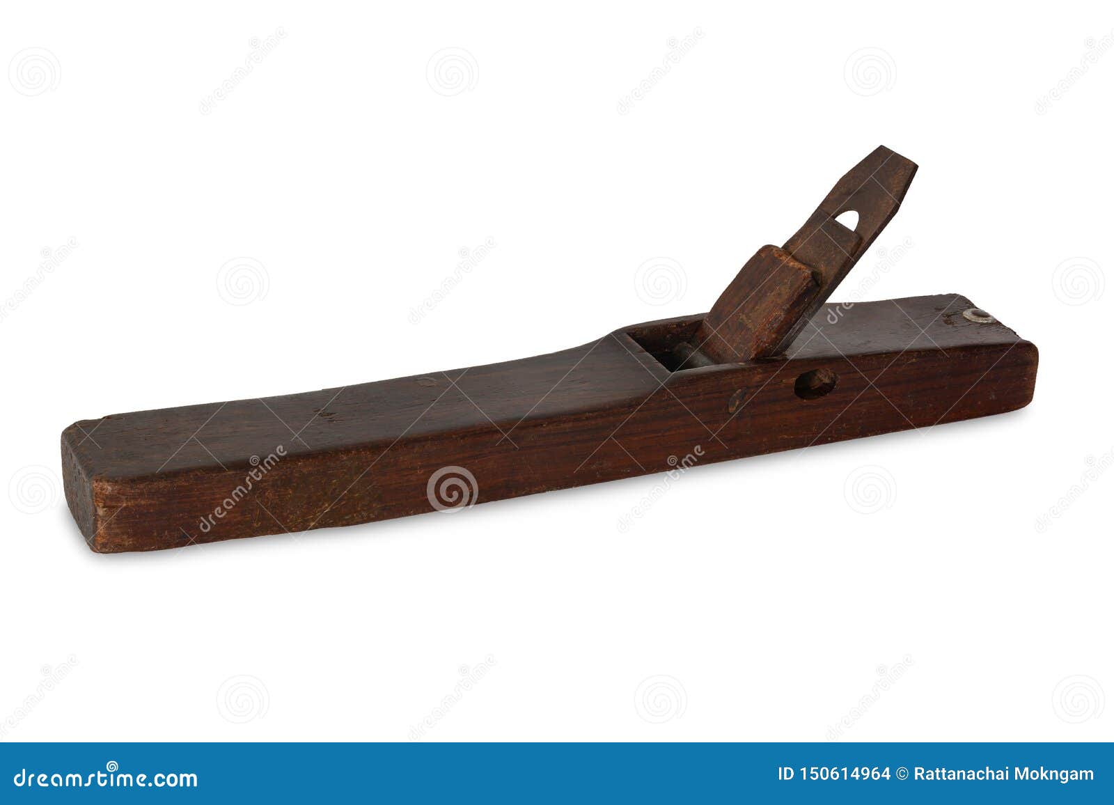 Carpenter`s Wood Plane, Planer Isolated on White Background. Clipping ...