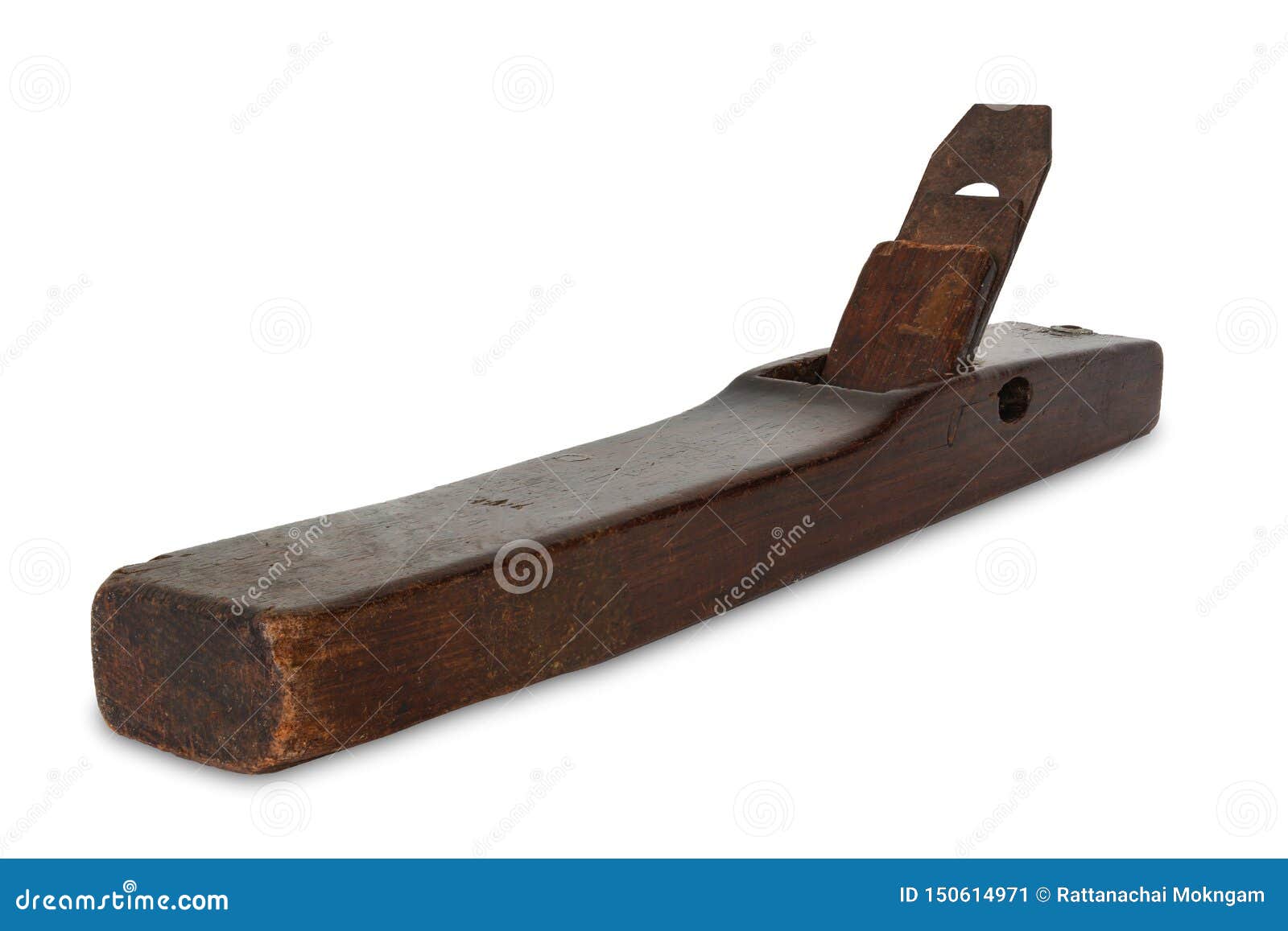 Carpenter`s Wood Plane, Planer Isolated on White Background. Clipping ...