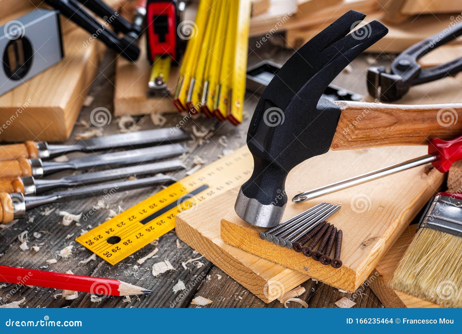 Carpenter`s Work Tools. Carpentry Stock Photo - Image of carpenter ...