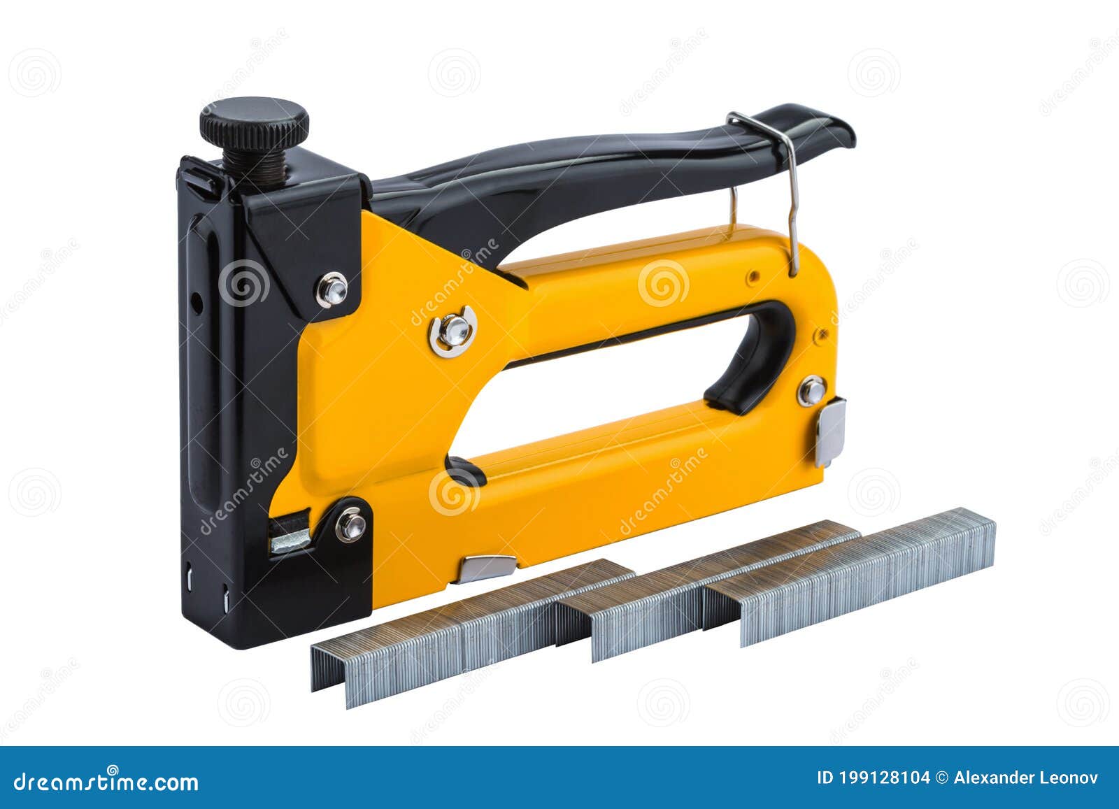 Carpenter Stapler with Staples Stock Photo - Image of carpenter, join ...