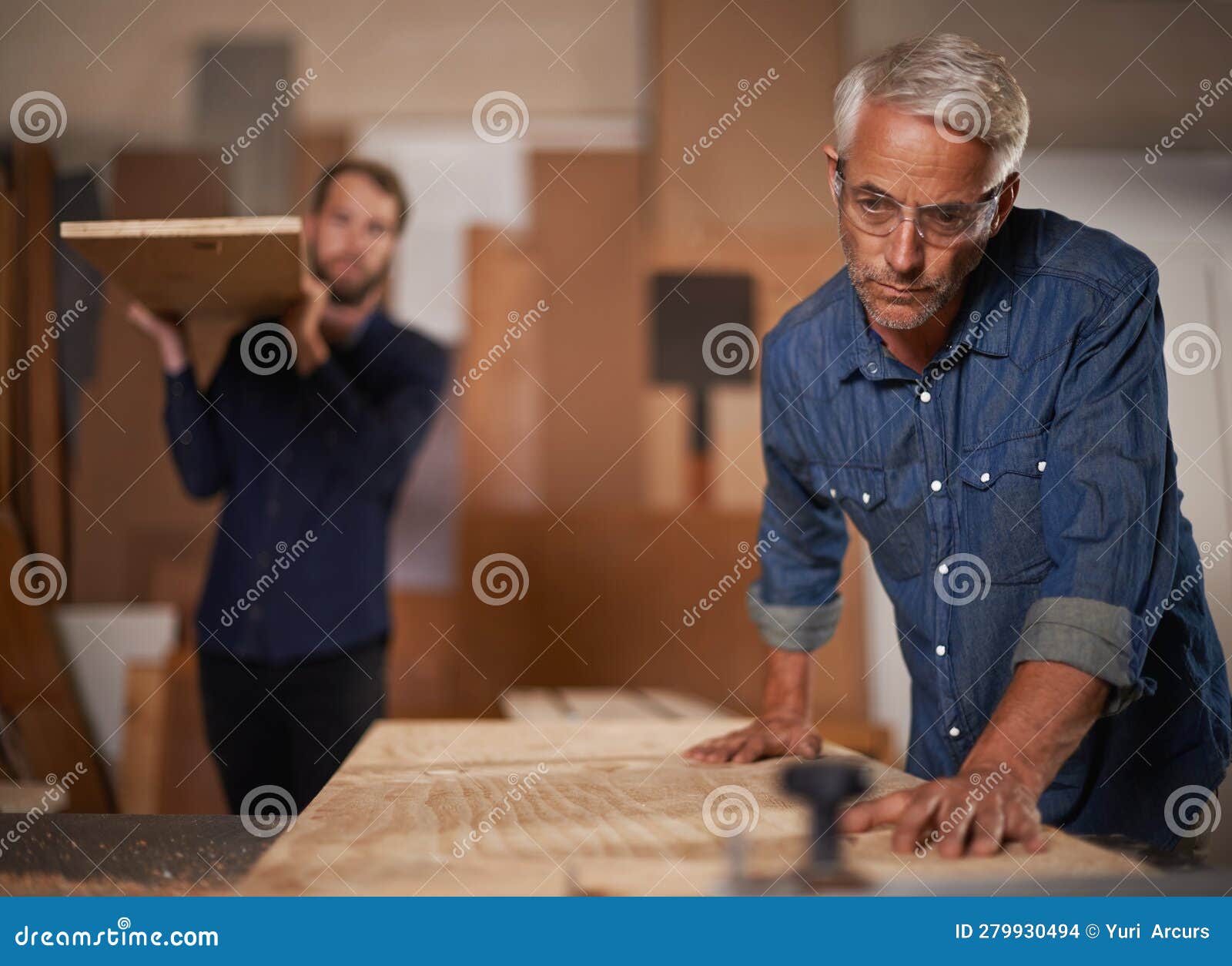 Carpenter Team, Men in Collaboration and Work in Workshop on Design ...