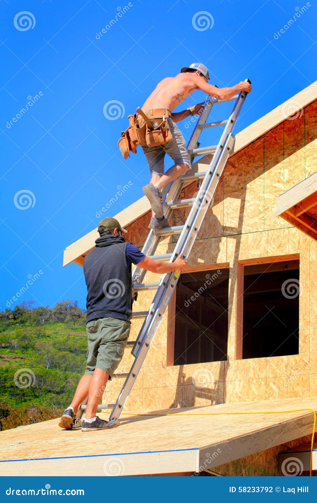 Carpenter teamwork stock photo. Image of bright, business - 58233792