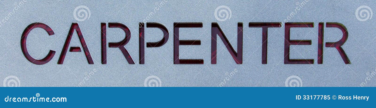 Carpenter Text stock image. Image of spelling, metal - 33177785