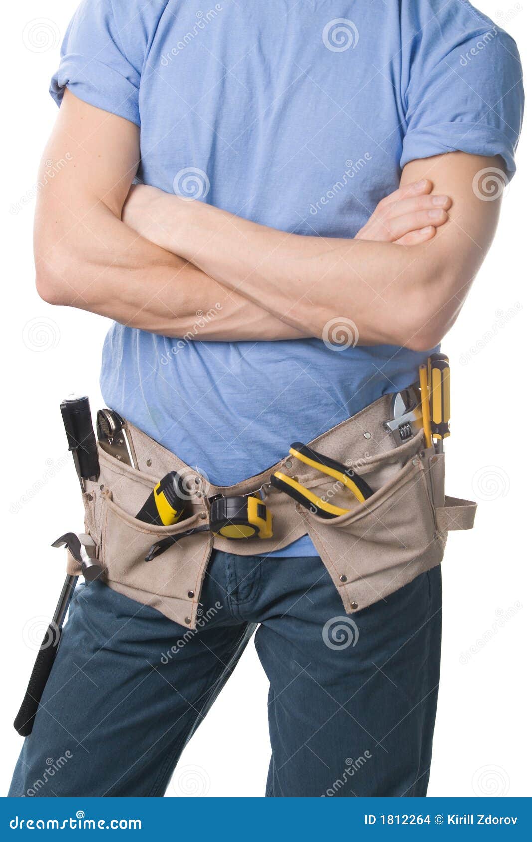 Carpenter with tools stock photo. Image of maintenance - 1812264