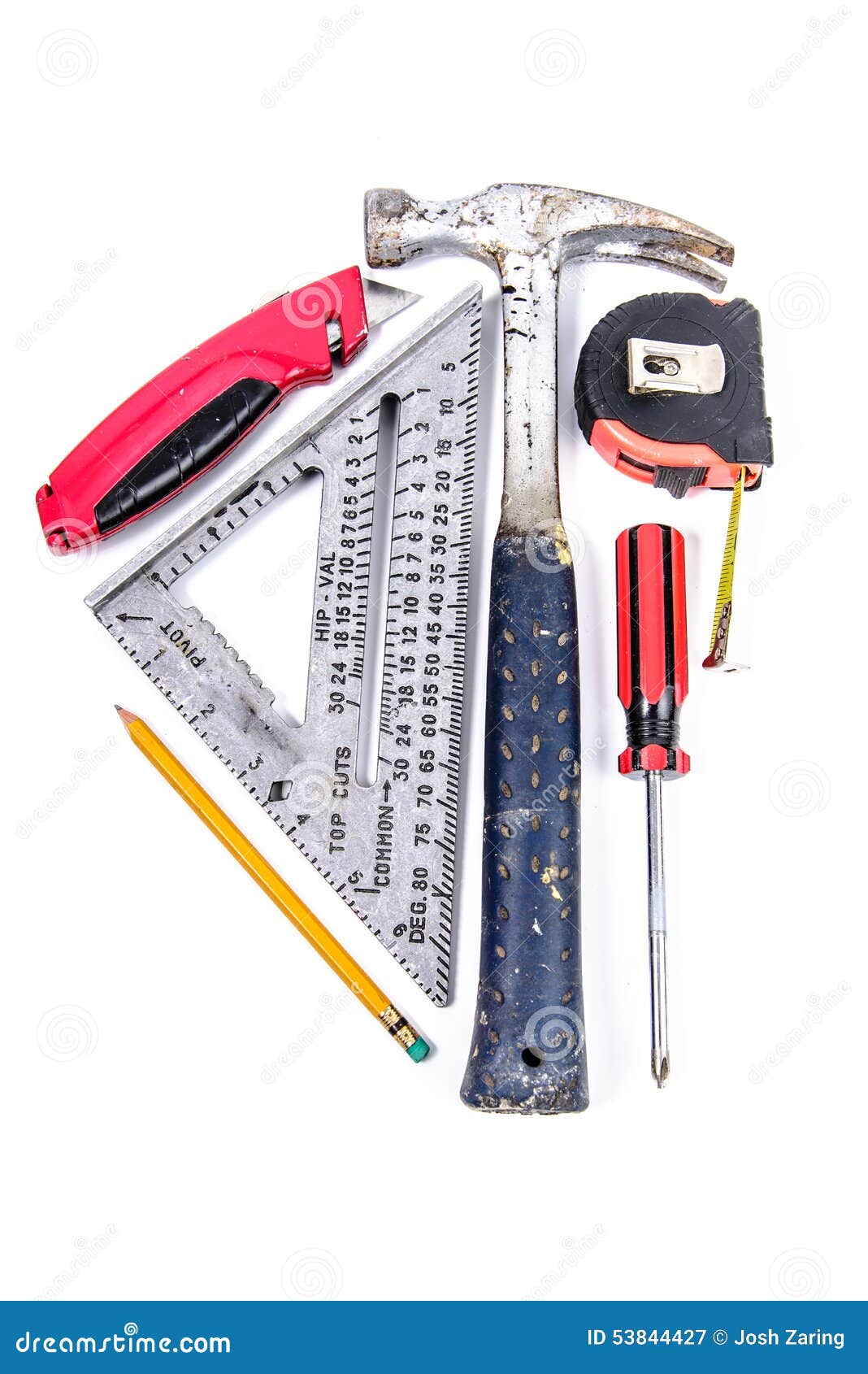 Carpenter Tools Arranged in a Triangle Stock Image - Image of depot ...