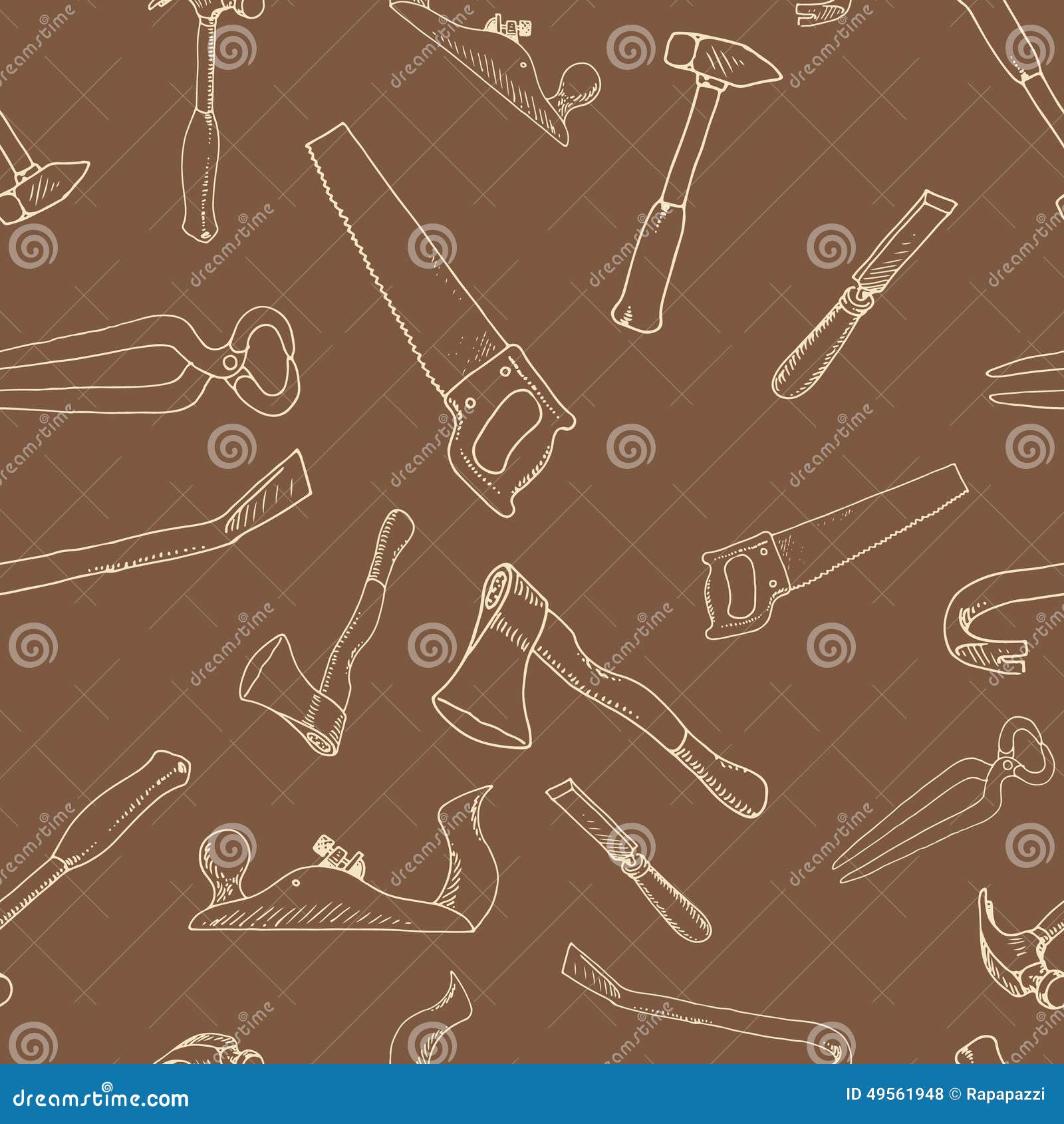 Carpenter tools pattern stock illustration. Illustration of symbol ...